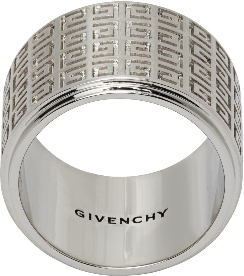 Givenchy Silver Engraved Ring Givenchy