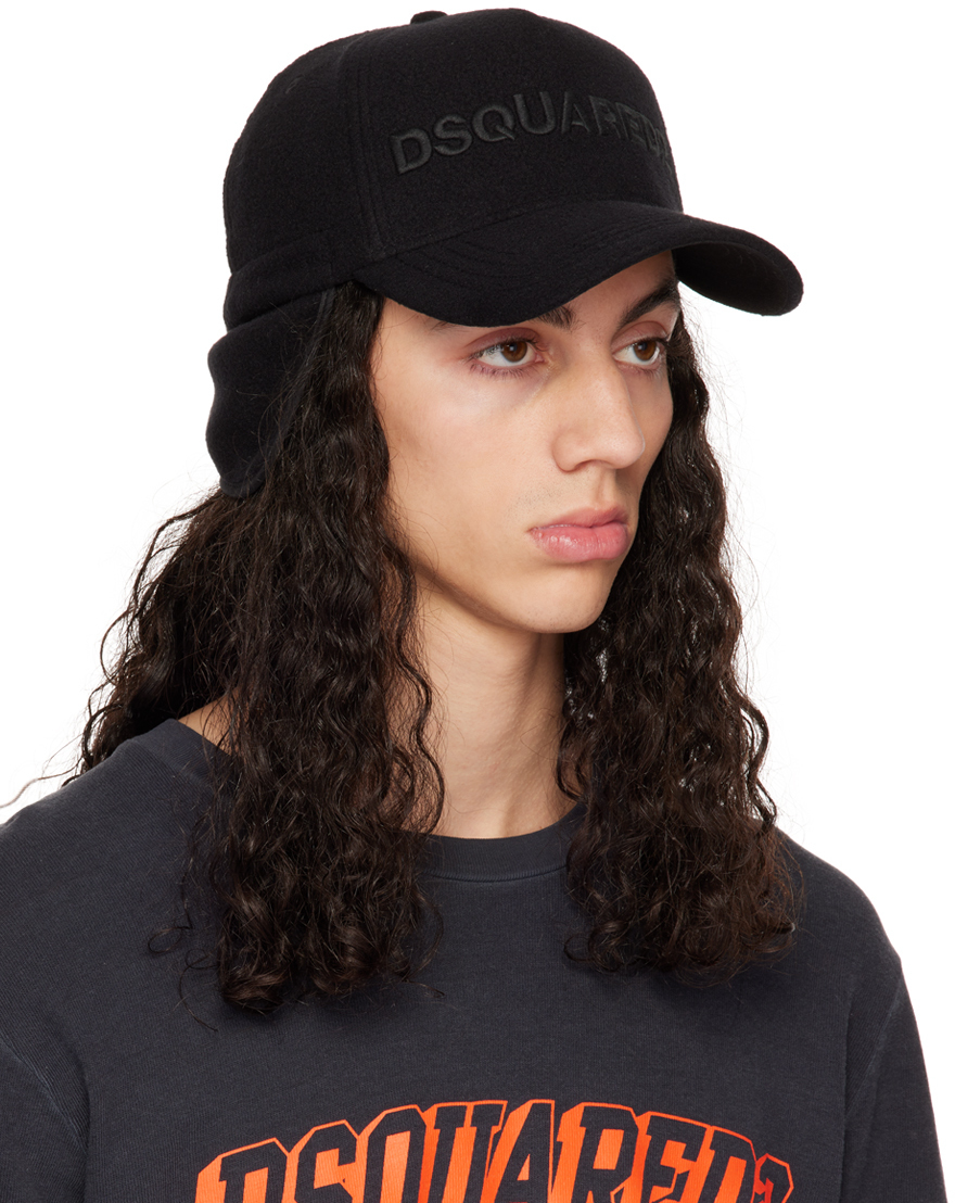 Dsquared2 Black Patch Baseball Cap Dsquared2
