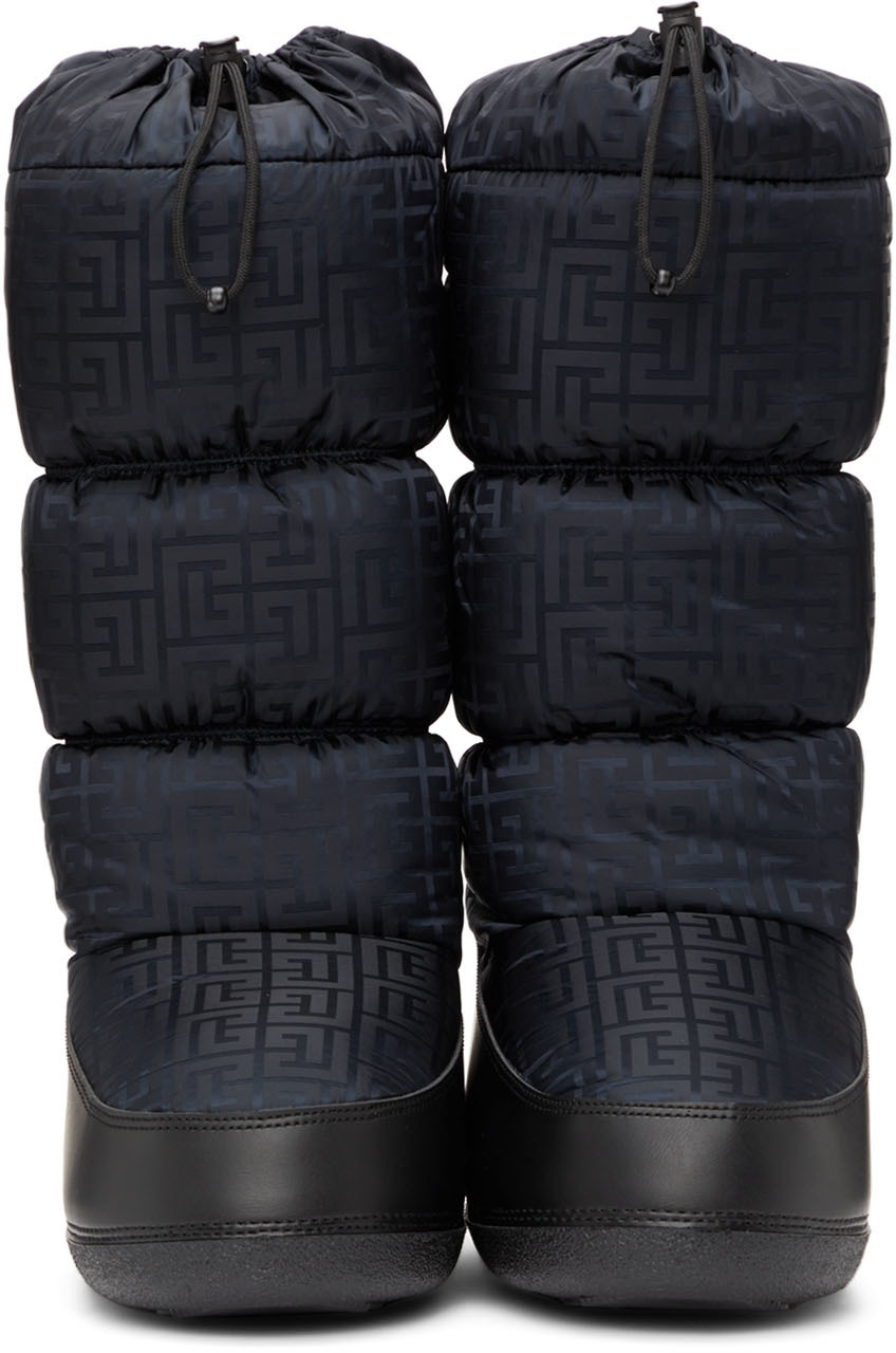 Balmain Black Quilted After Ski Boots Balmain