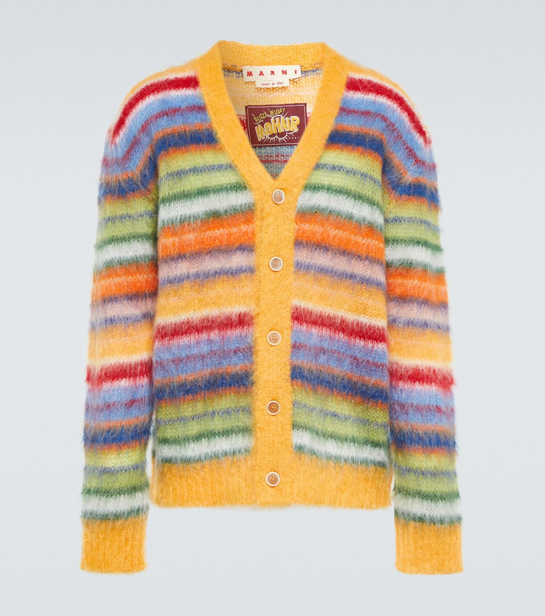 Marni - Striped mohair-blend cardigan Marni