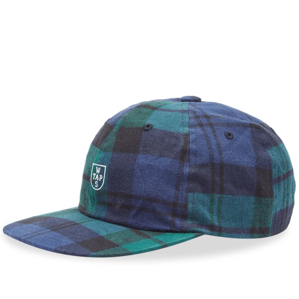 WTAPS Men's T-6L 01 Flannel Blackwatch Cap in Green WTAPS