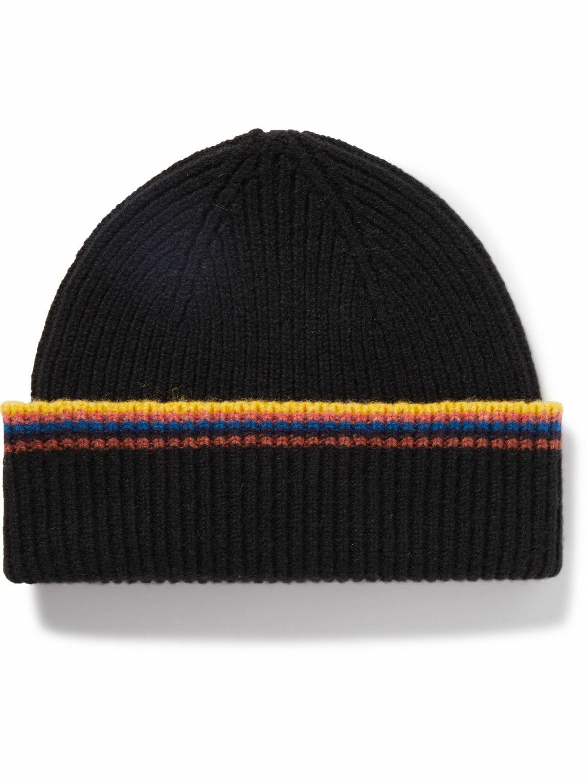 Paul Smith - Striped Ribbed Wool Beanie Paul Smith