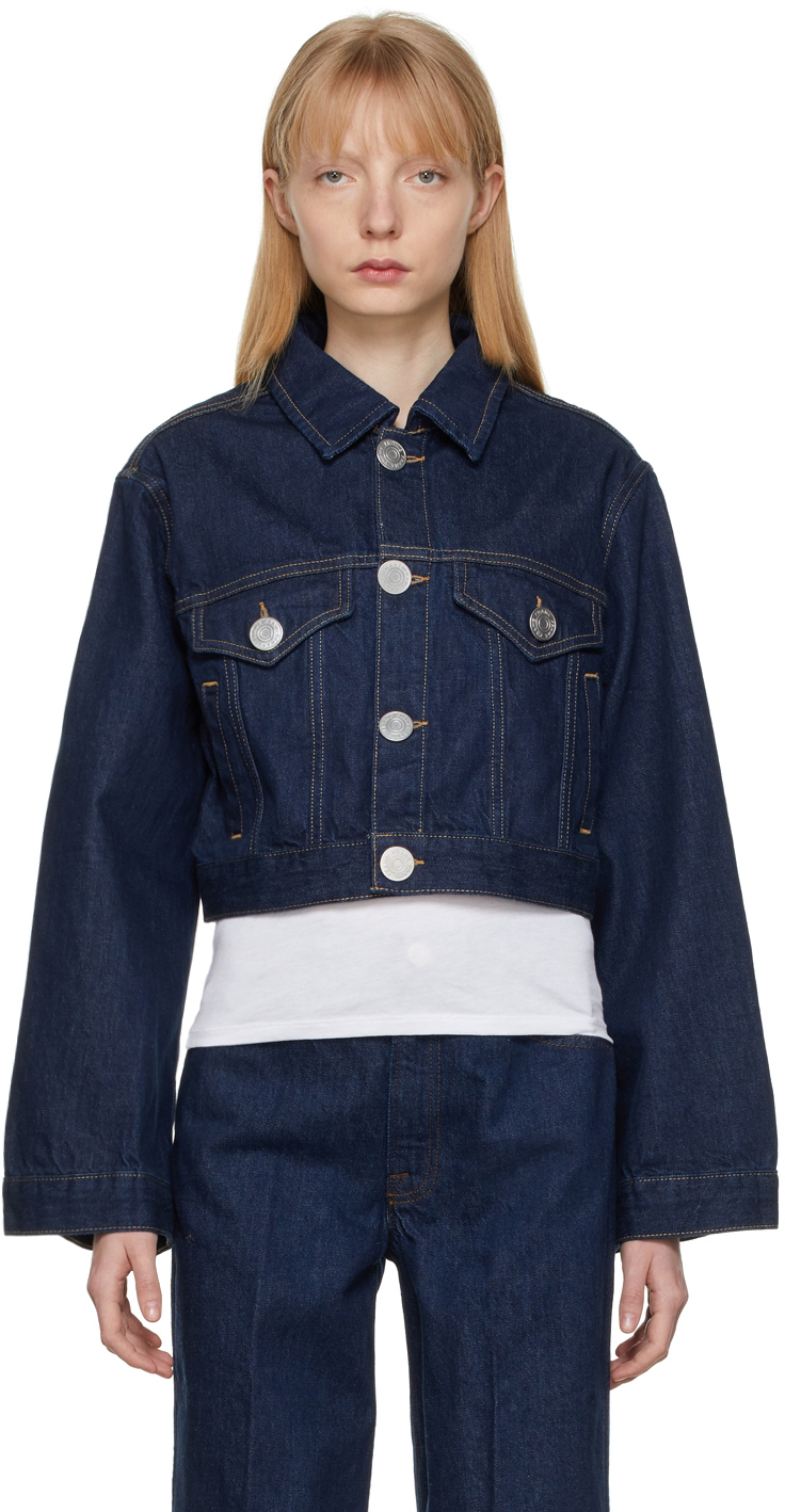 Frame Blue Wide Sleeve Denim Jacket Frame Denim