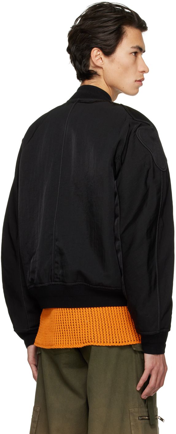 Dion Lee Black Padded Bomber Jacket Dion Lee