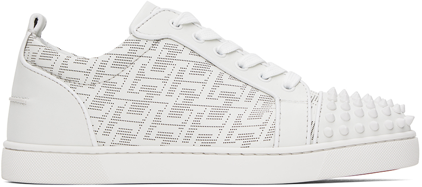 Christian Louboutin White Louis Junior Spikes Sneakers Christian Louboutin