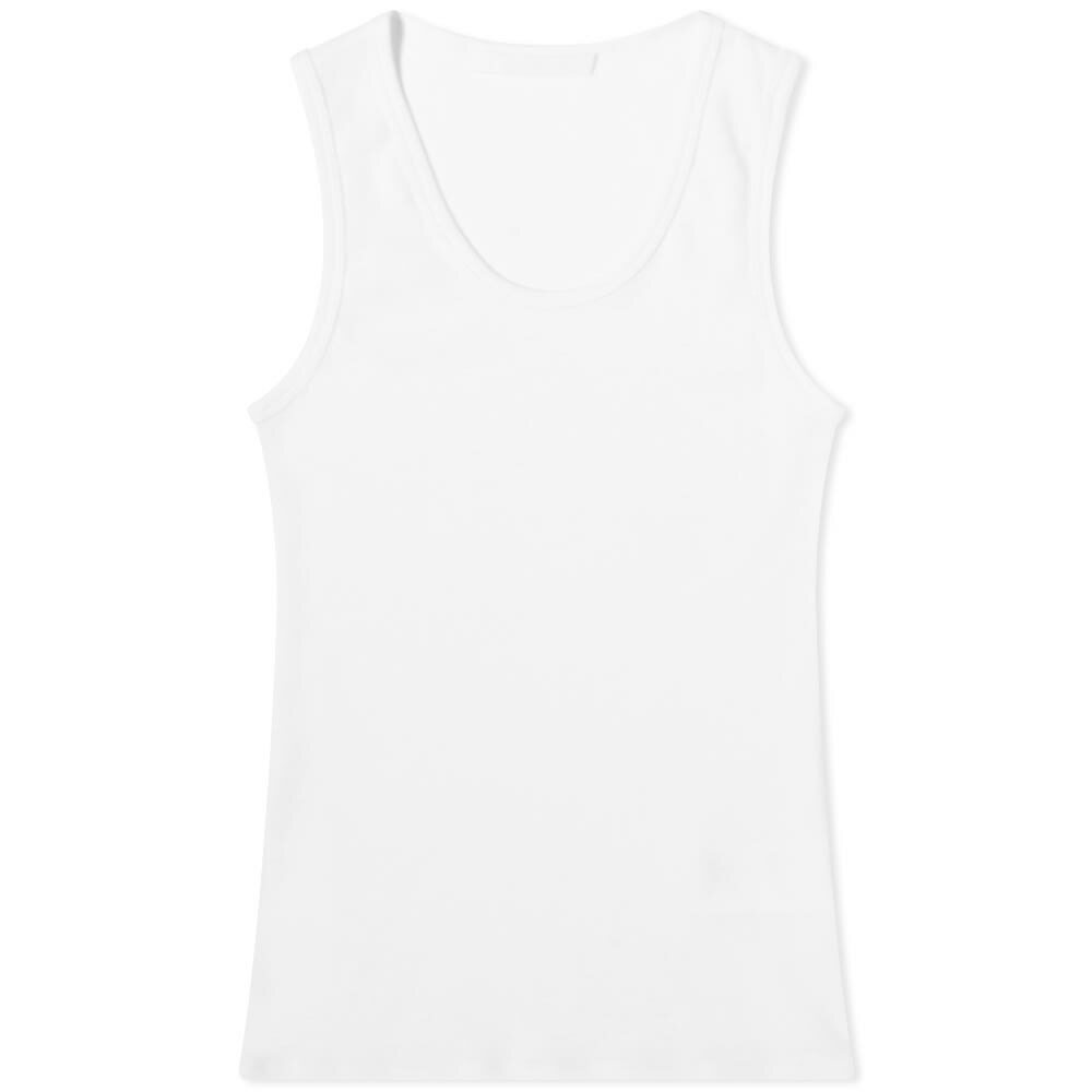 Wardrobe.nyc Women's Ribbed Tank in White WARDROBE.NYC