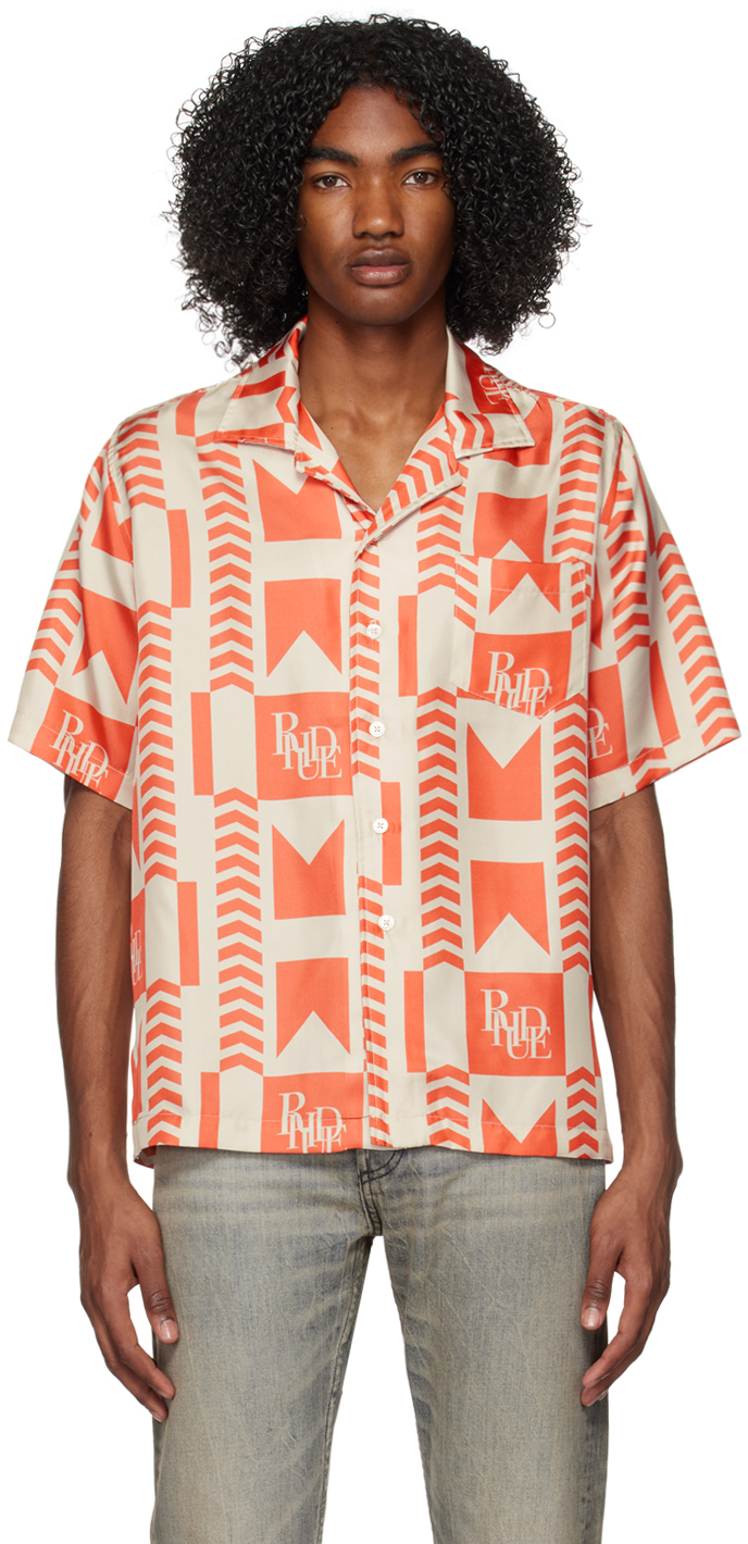 Rhude Orange & Beige Arrow Shirt Rhude
