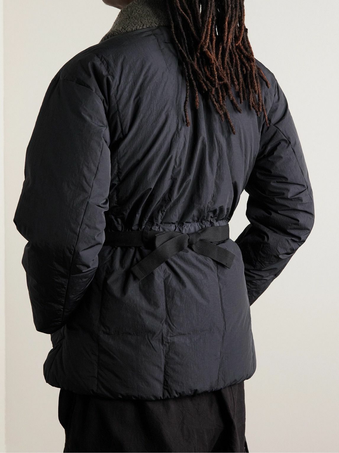 Norbit by Hiroshi Nozawa - Boa Shawl-Collar Fleece-Trimmed Quilted ...