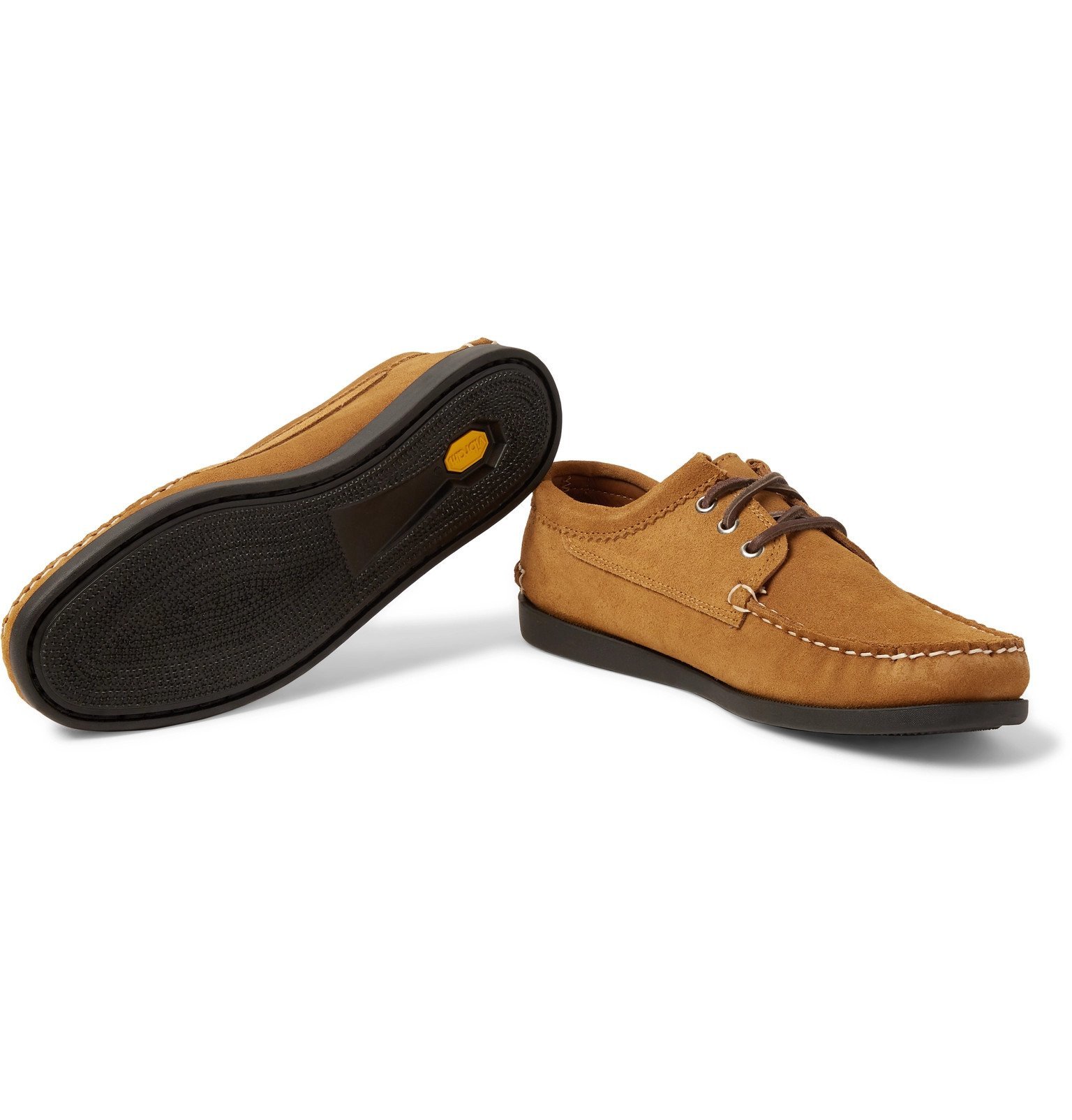Quoddy - Blucher Suede Boat Shoes - Brown Quoddy