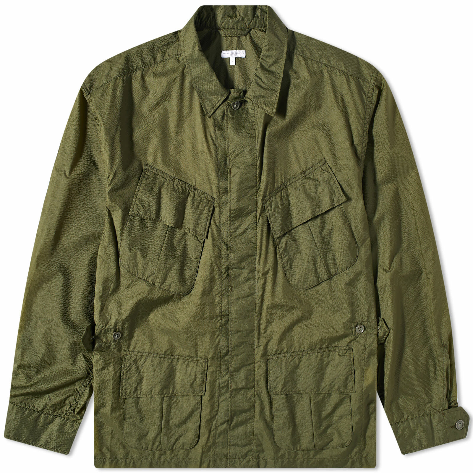 Engineered Garments Men's Jungle Fatigue Jacket in Olive Nylon Micro ...