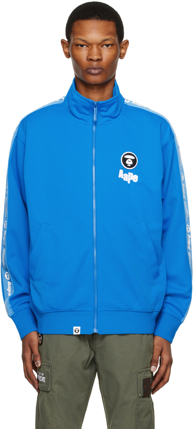 AAPE by A Bathing Ape Blue Moonface Patch Track Jacket AAPE by A ...
