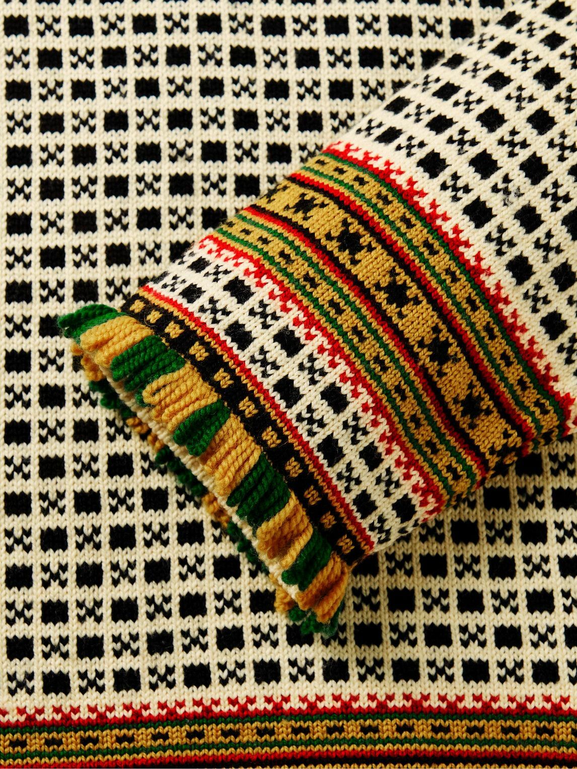 BODE - Talsi Jacquard-Knit Merino Wool Sweater - Neutrals Bode