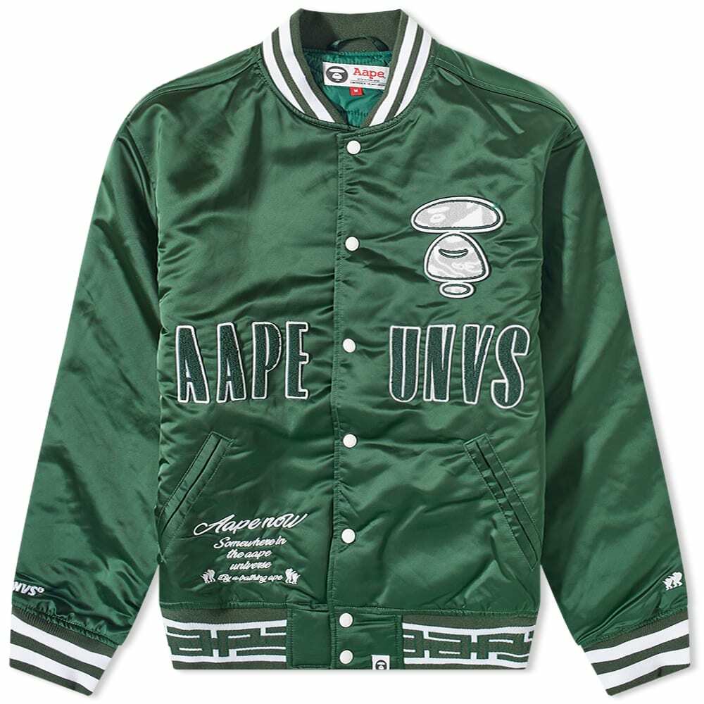 AAPE Men's Varsity Jacket in Green AAPE by A Bathing Ape