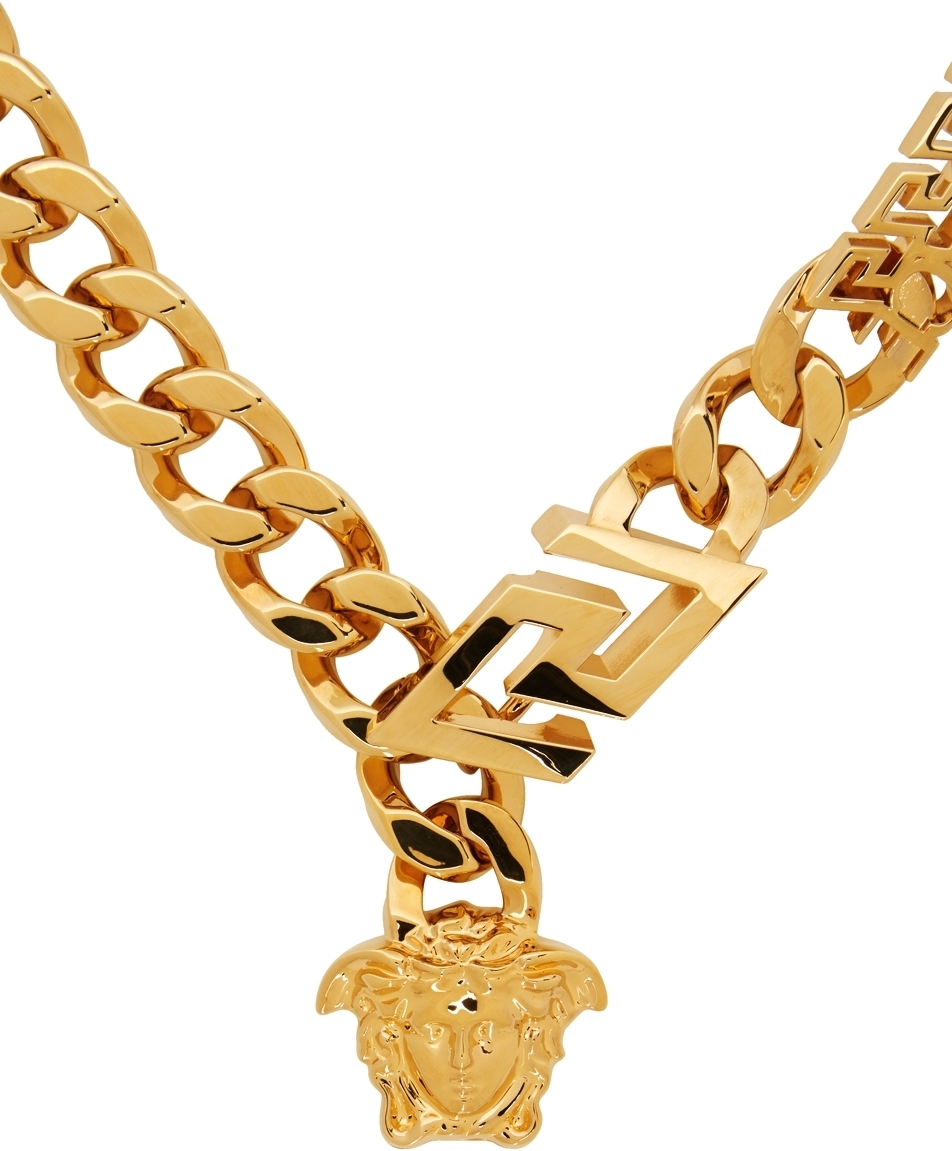 Versace Gold Medusa Chain Necklace Versace