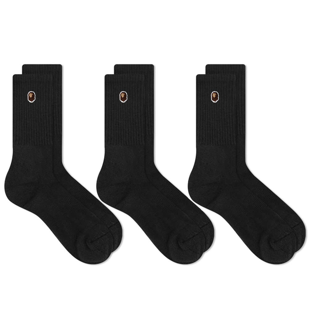 A Bathing Ape Ape Head One Point Socks - 3 Pack A Bathing Ape