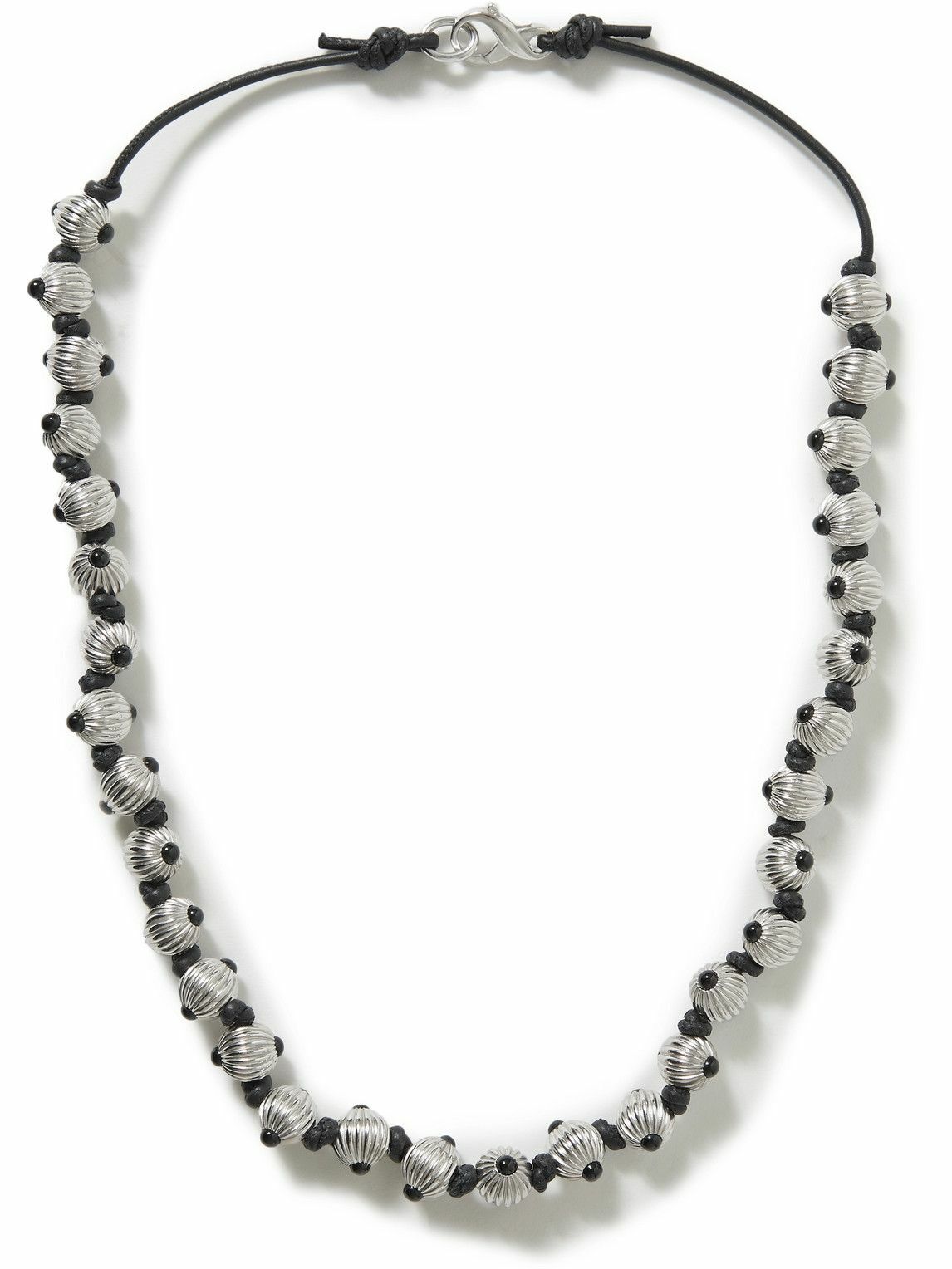 Lanvin - Silver-Tone, Leather and Enamel Necklace Lanvin