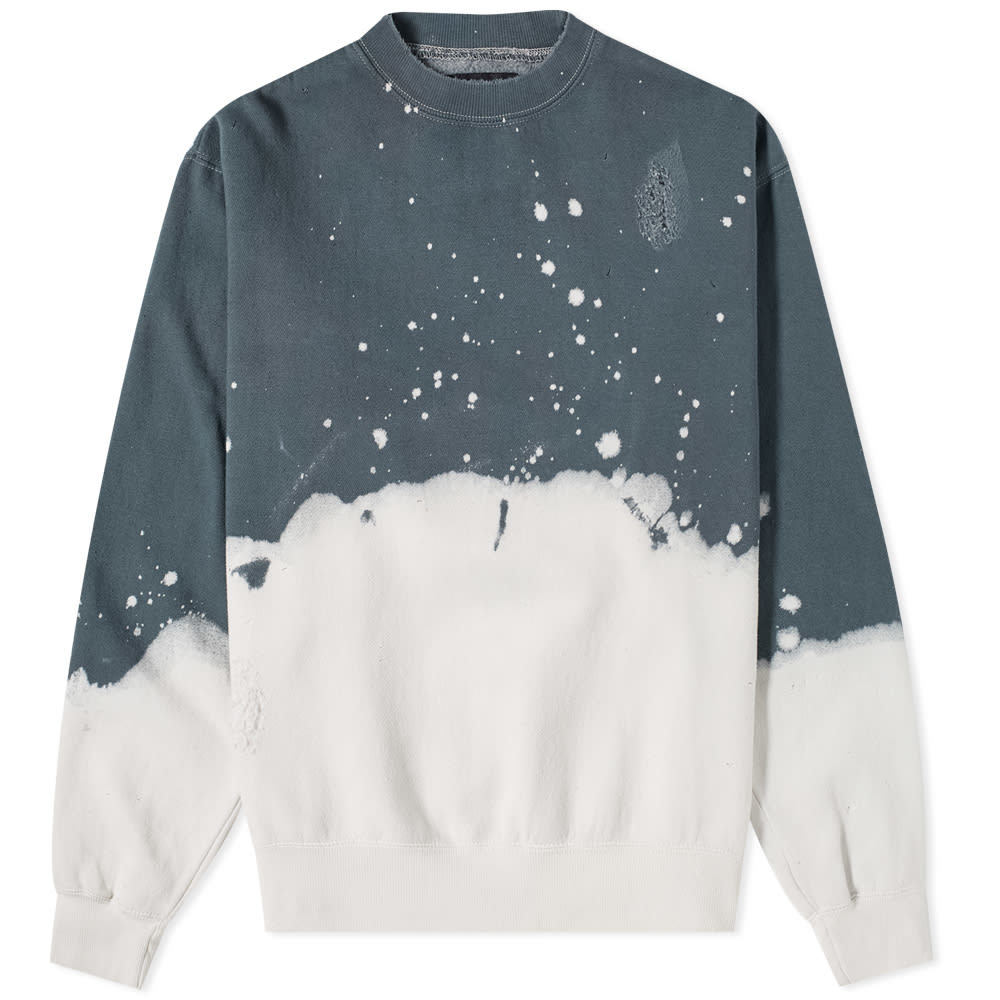 La Detresse Acid Wash Break Through Crew Sweat LA Detresse