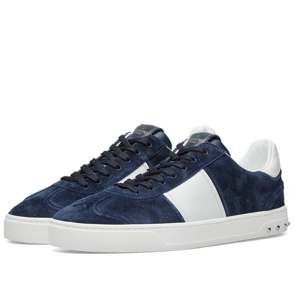 Valentino Fly Crew Suede Sneaker Blue Valentino