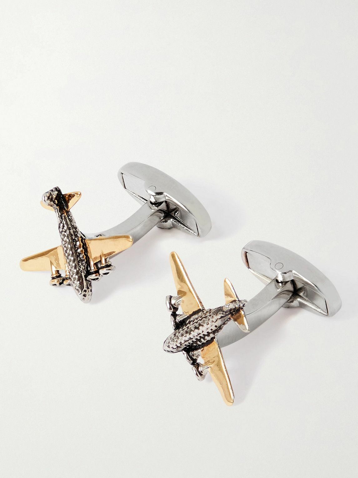 Paul Smith - Logo-Engraved Silver and Gold-Tone Cufflinks Paul Smith