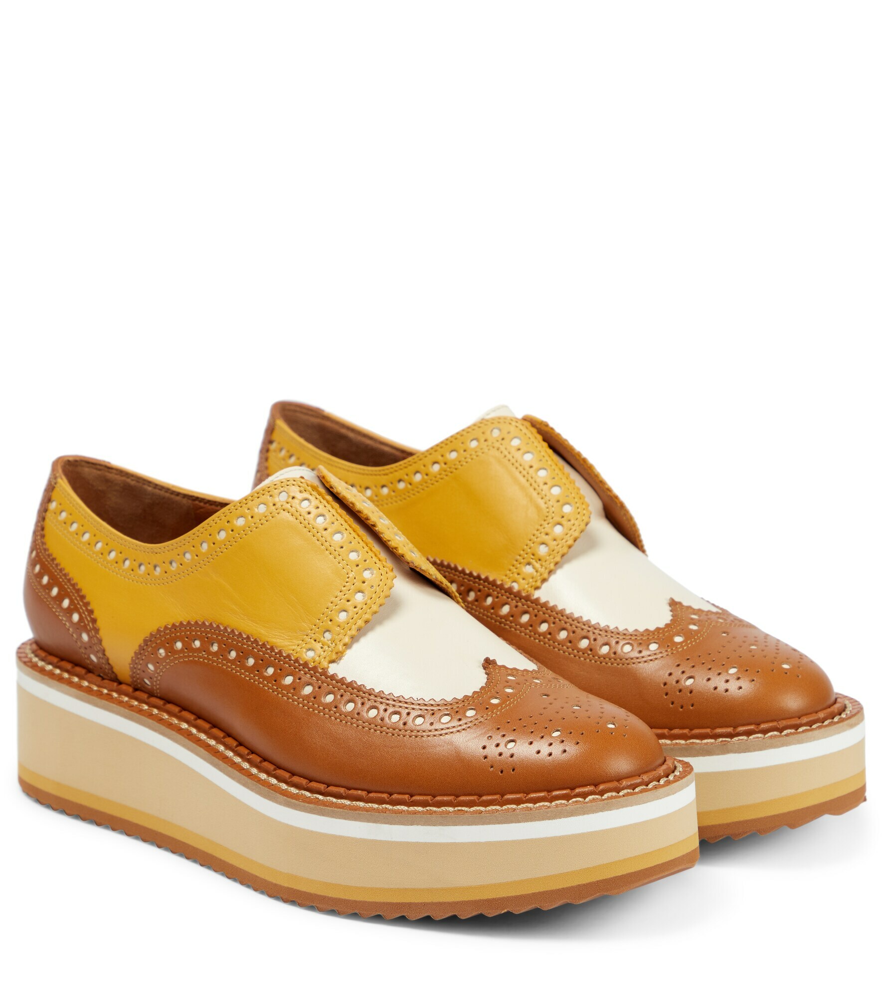Clergerie - Becka leather platform brogues Clergerie