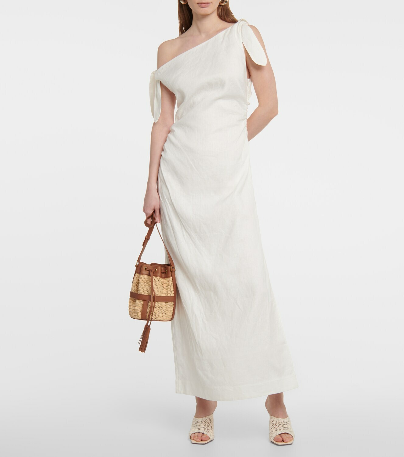 SIR - One-shoulder linen maxi dress SIR.
