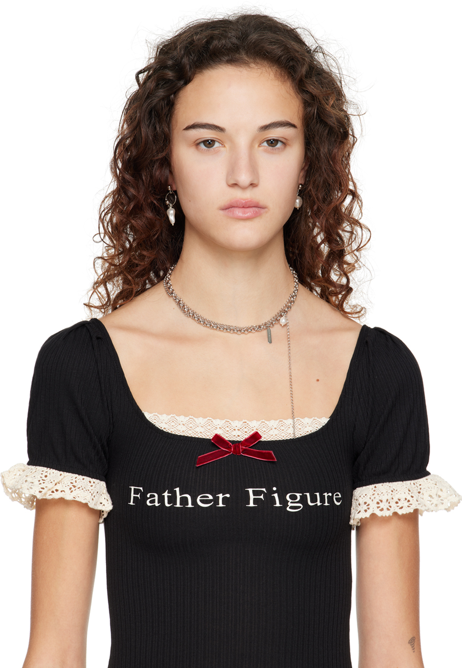 Justine Clenquet Silver Richie Necklace Justine Clenquet