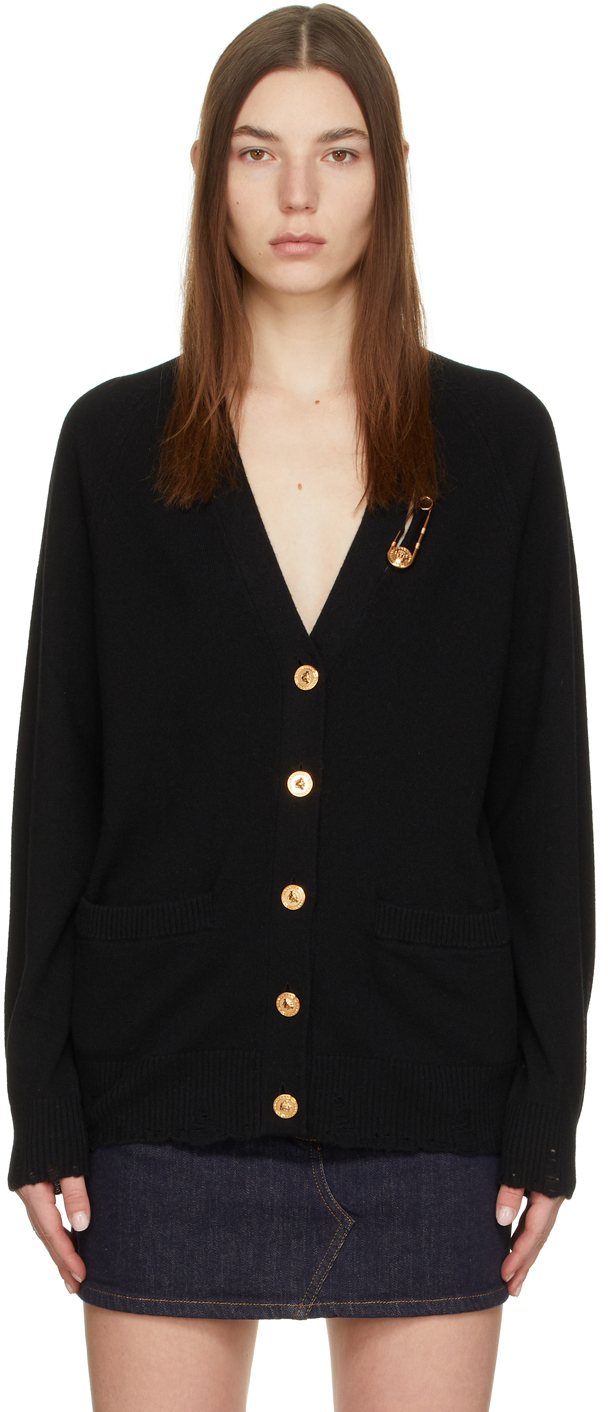 Versace Black Oversized Cardigan Versace