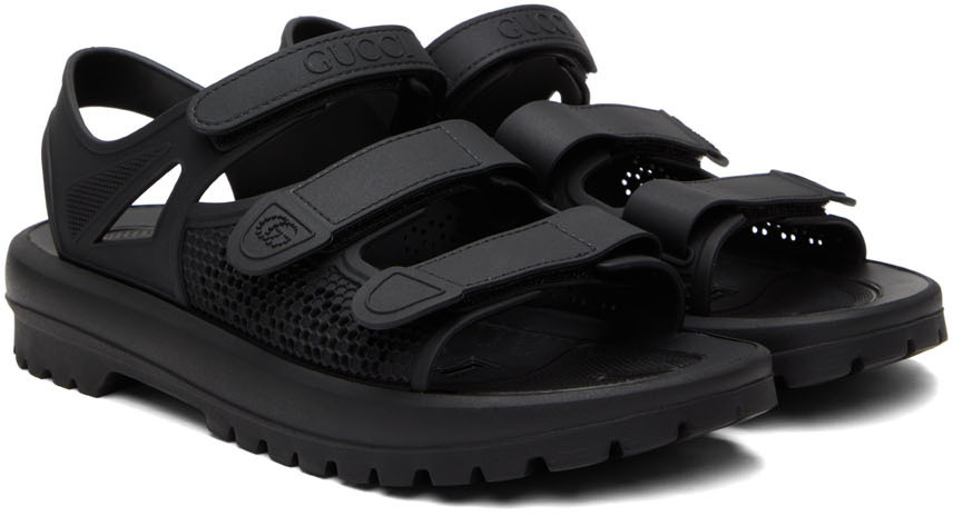 Gucci Black Velcro Sandals Gucci