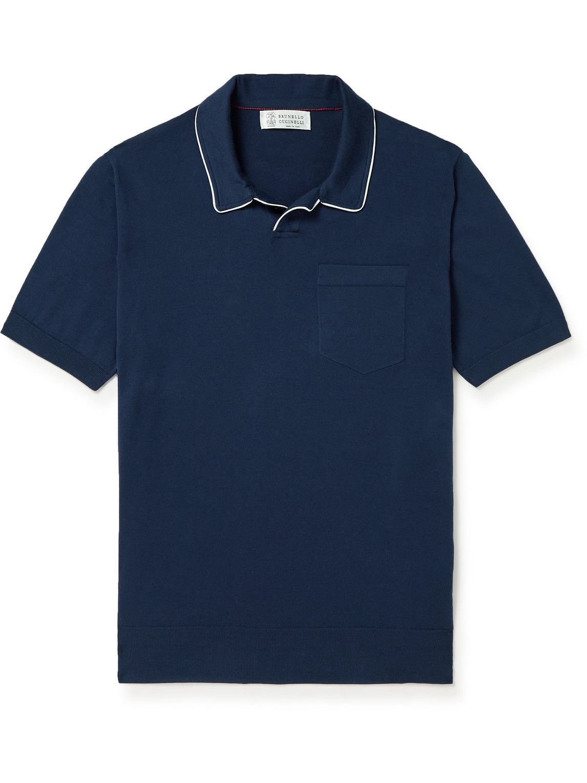 Brunello Cucinelli - Cotton Polo Shirt - Blue Brunello Cucinelli