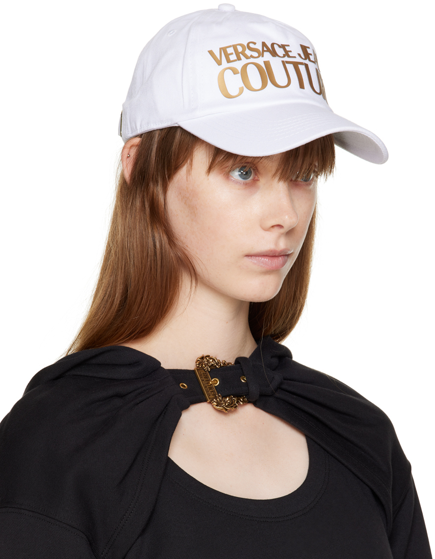 Versace Jeans Couture White Logo Baseball Cap Versace