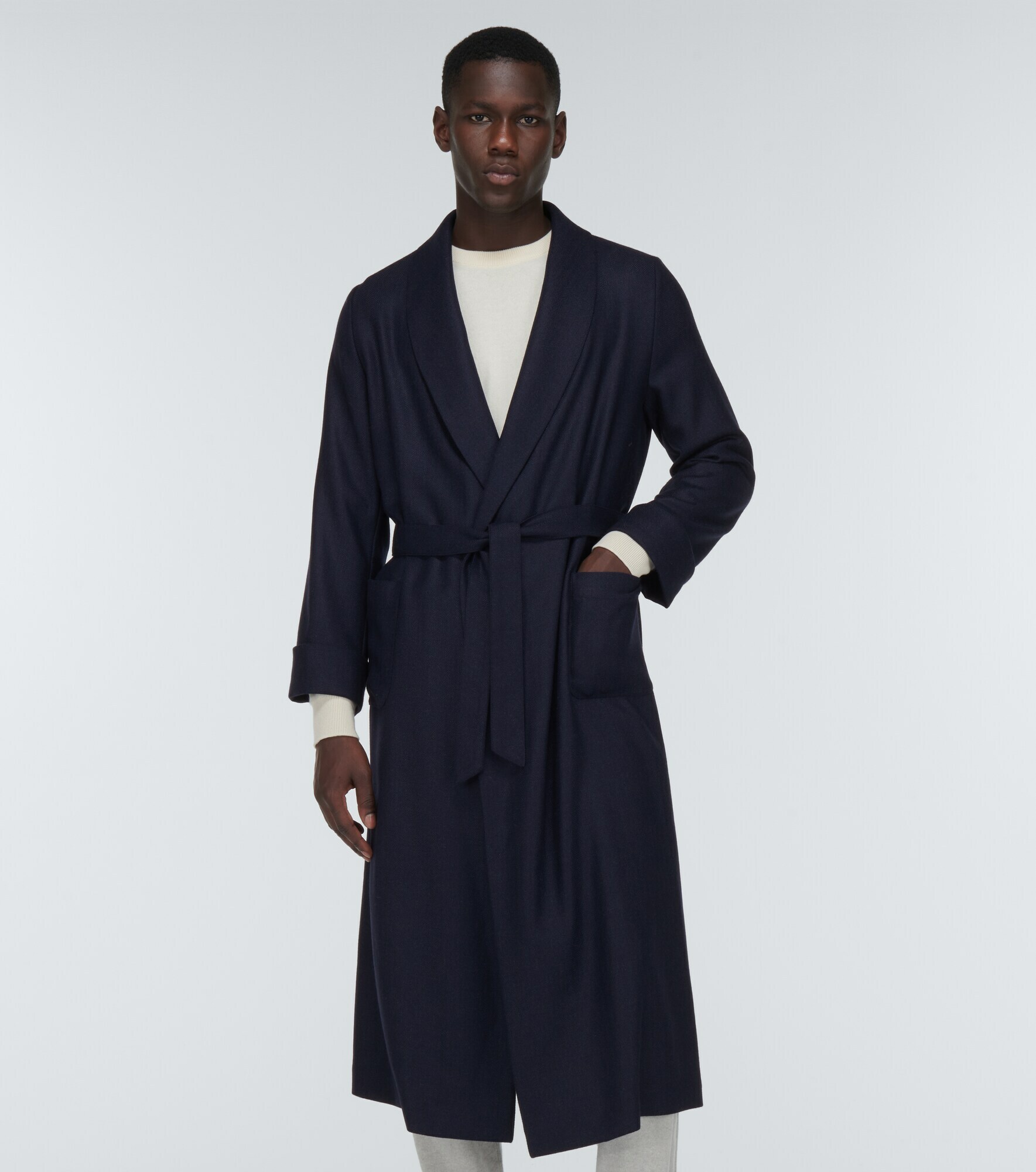 Loro Piana - Savile cashmere and alpaca robe Loro Piana