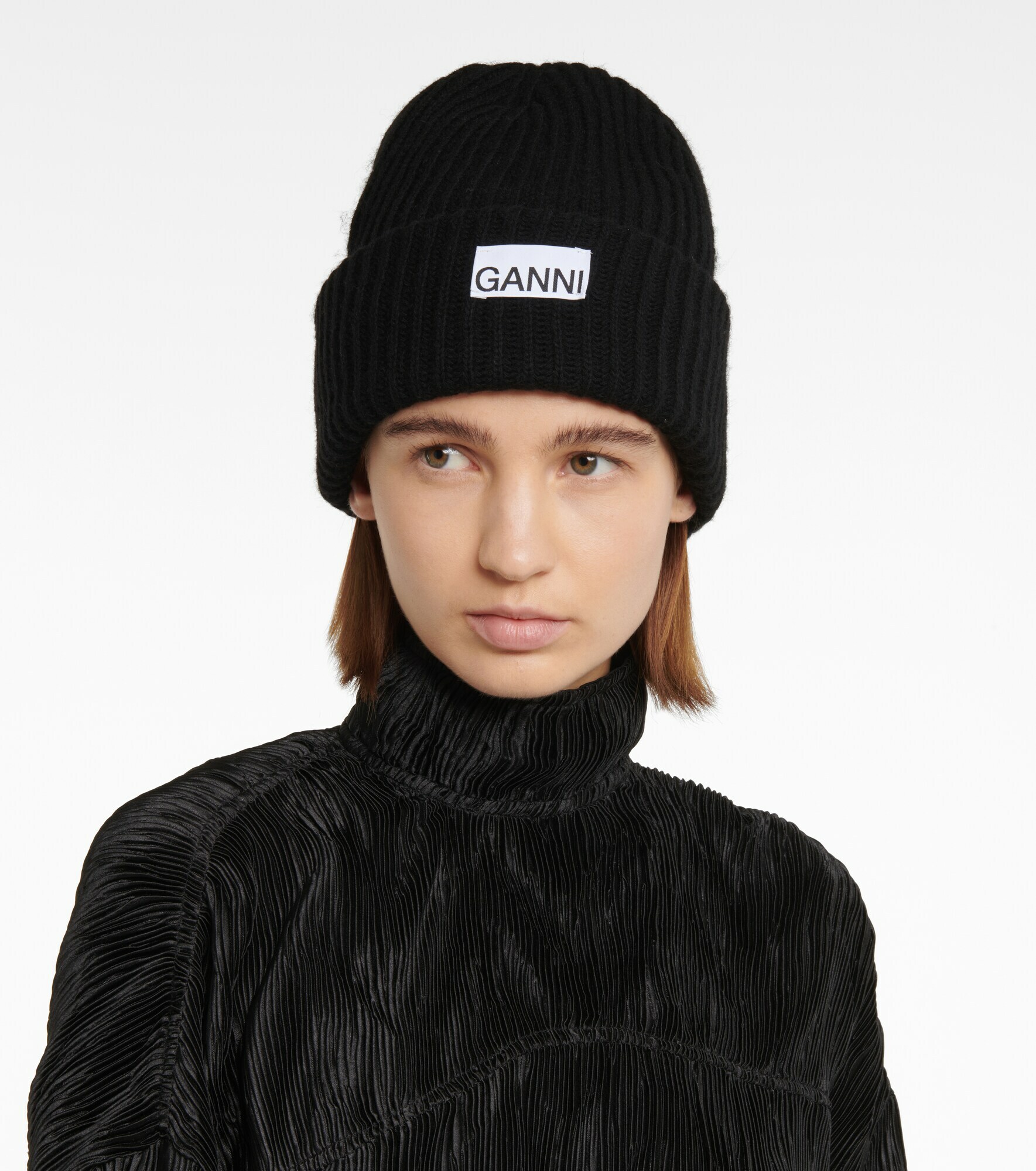 Ganni - Wool-blend beanie GANNI