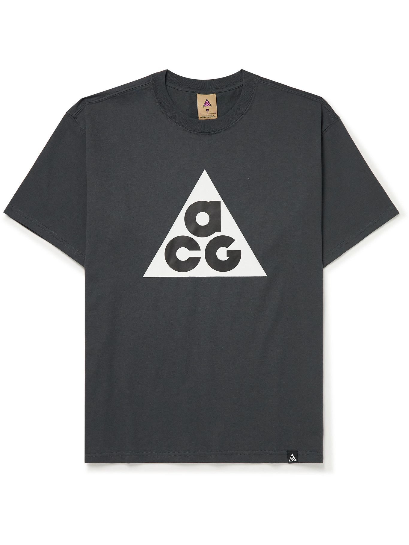 NIKE - ACG Logo-Print Cotton-Jersey T-Shirt - Gray Nike