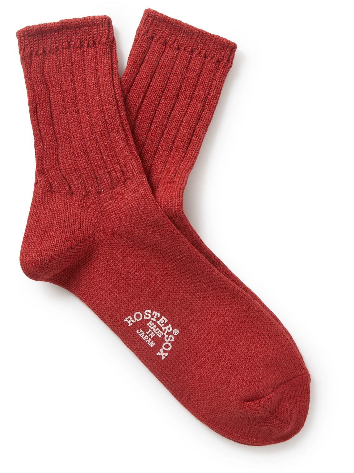 Rostersox - Tiger Embroidered Ribbed Cotton-Blend Socks Rostersox