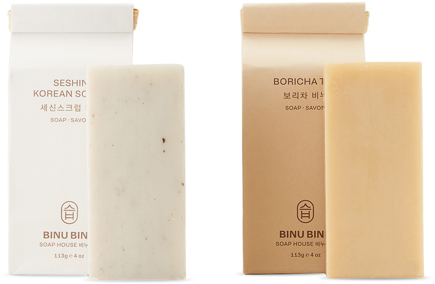 Binu Binu Seshin Korean Scrub & Boricha Tea Soap Set Binu Binu