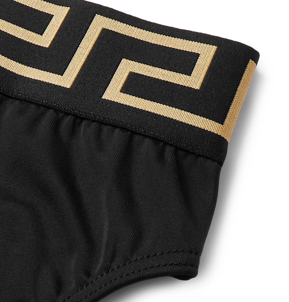 Versace - Stretch-Jersey Swim Briefs - Black Versace