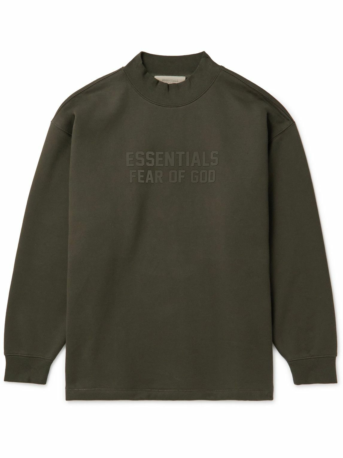FEAR OF GOD ESSENTIALS - Logo-Appliquéd Cotton-Blend Jersey Mock-Neck ...