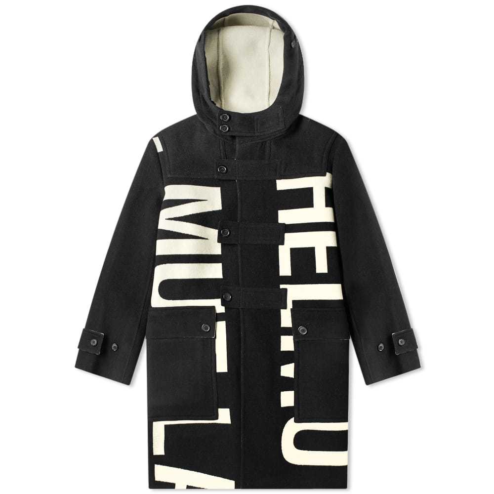 Helmut Lang Logo Duffel Coat Black Helmut Lang