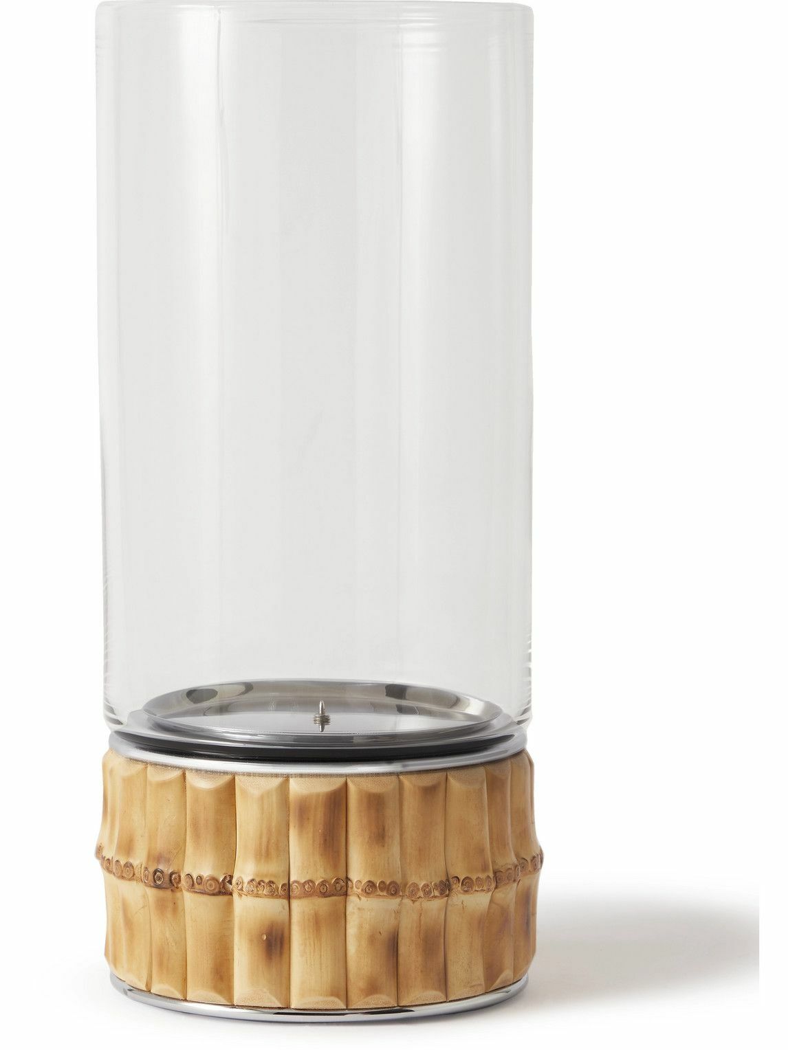 Lorenzi Milano - Glass and Bamboo Flower Vase Set Lorenzi Milano