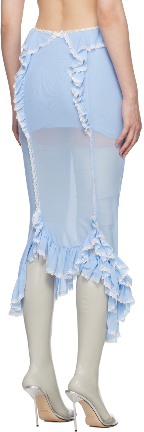 Nodress Blue Fishtail Midi Skirt Nodress