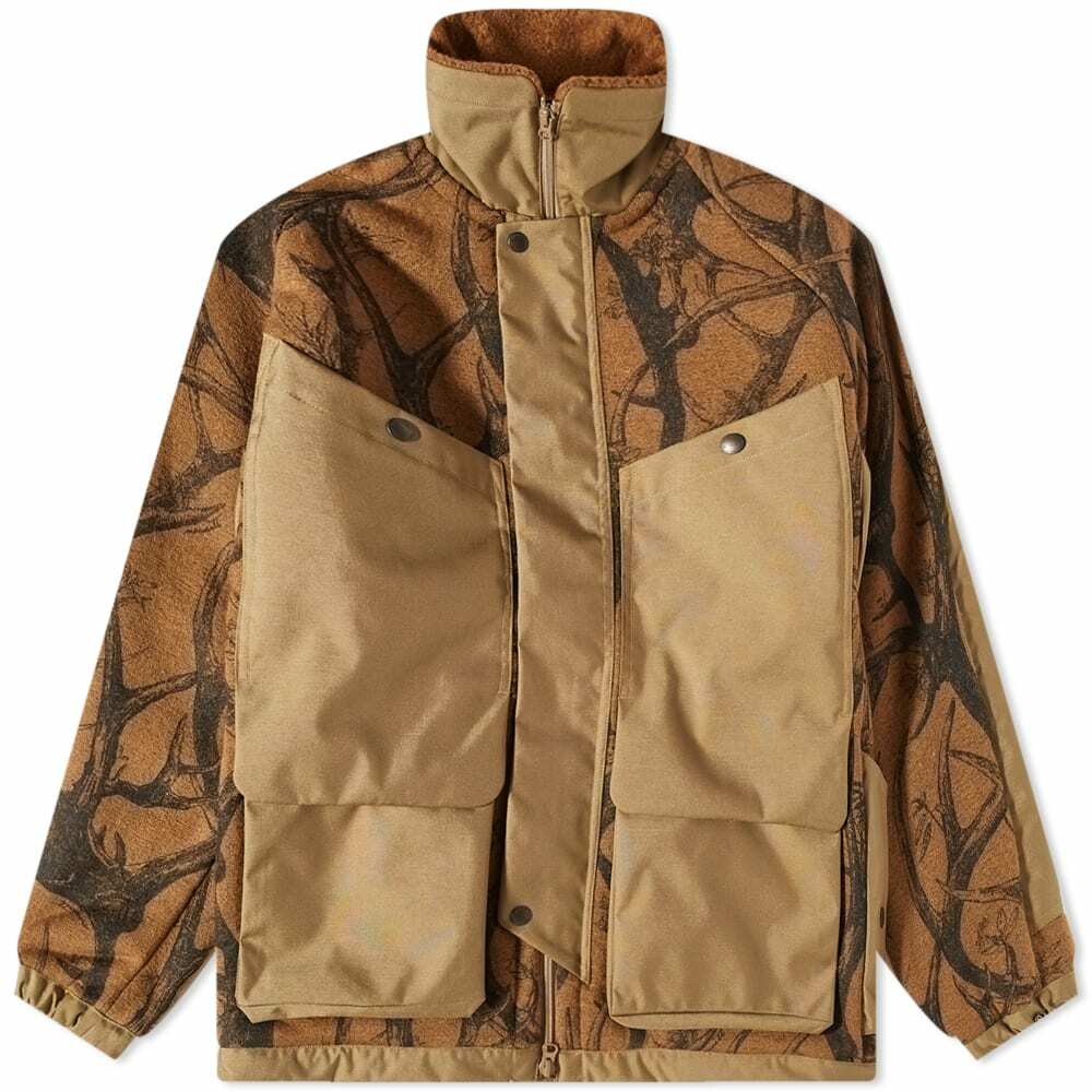 Norbit by Hiroshi Nozawa Men's Horn Tree Wool Boa Fleece Jacket in ...