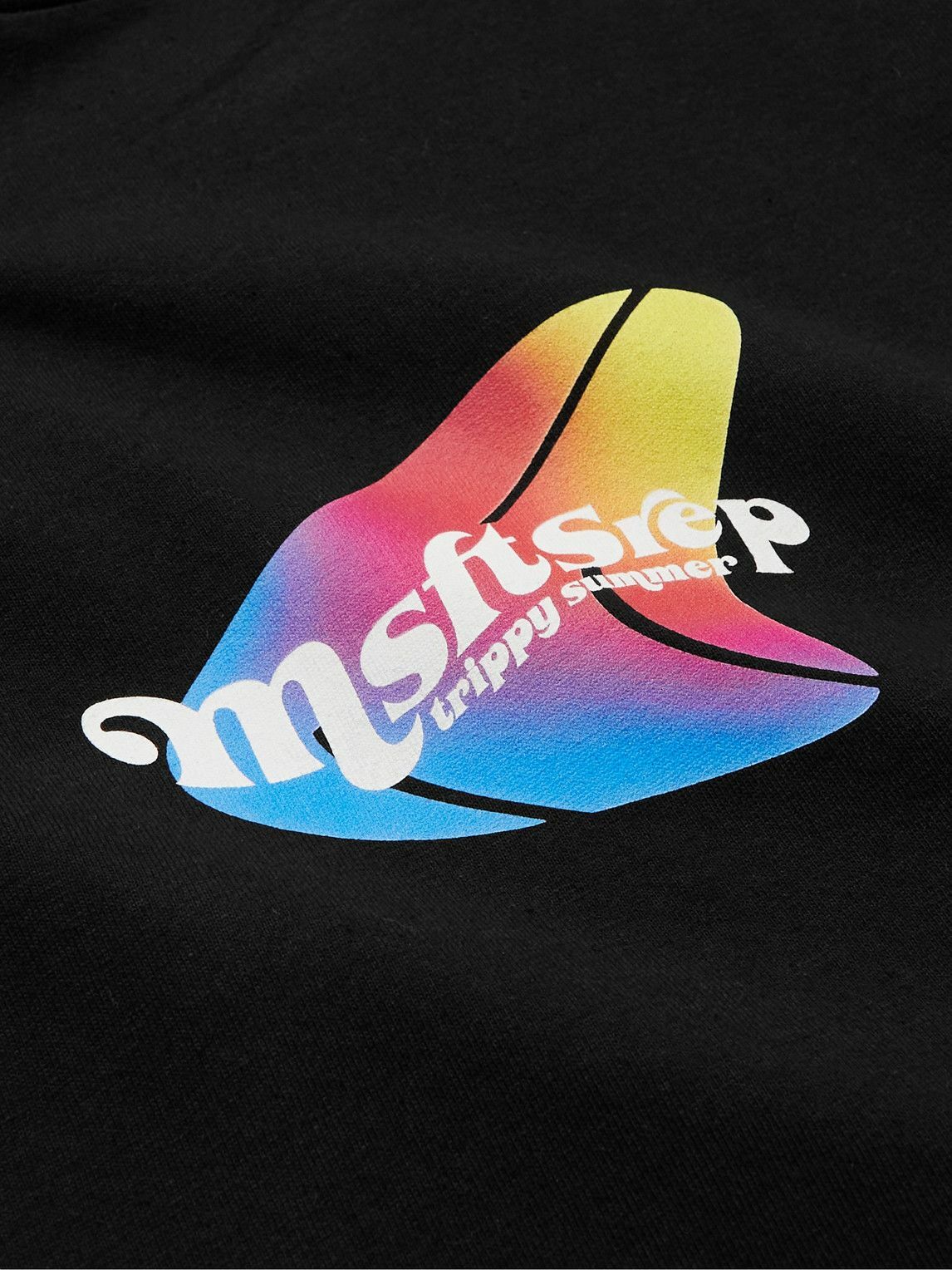MSFTSrep - Logo-Print Cotton-Jersey T-Shirt - Black MSFTSrep