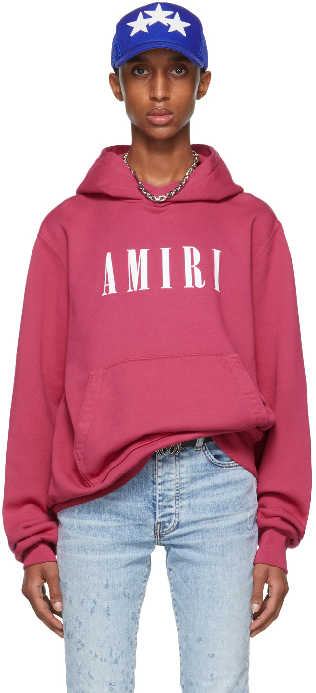 AMIRI Pink Core Logo Hoodie Amiri