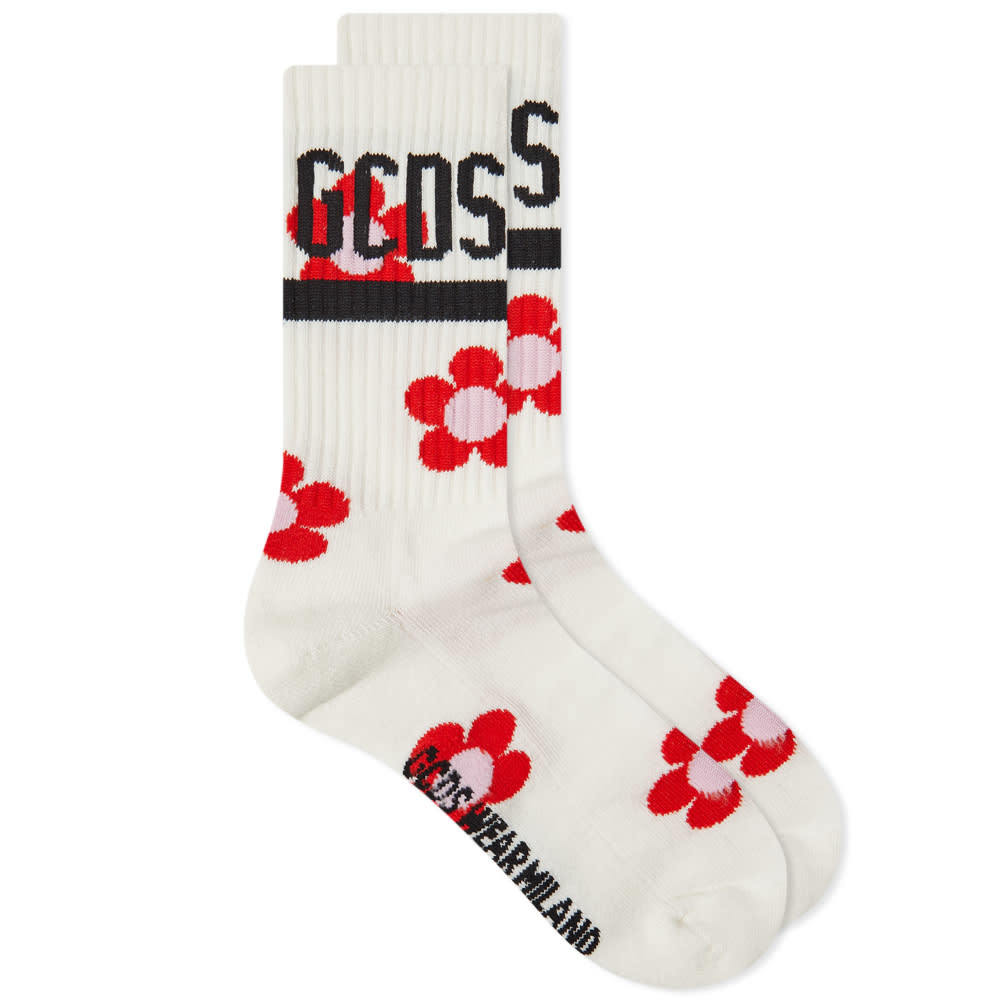 GCDS Flowers Logo Sock GCDS