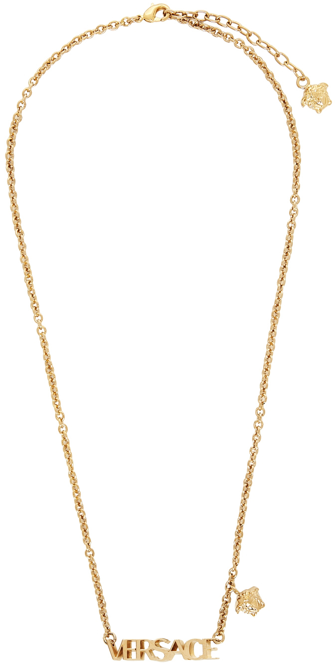 Versace Gold Logo Necklace Versace
