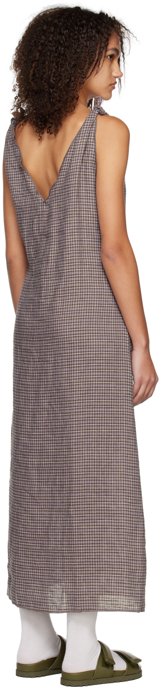 Deiji Studios Brown Knot Midi Dress Deiji Studios