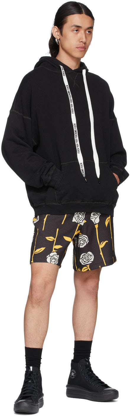 R13 Black Oversized 'FYYFF' Hoodie R13