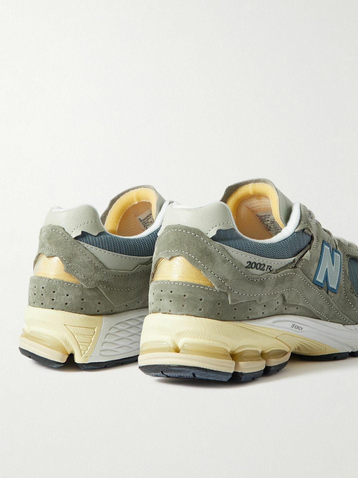 New Balance - 2002R Leather-Trimmed Suede and Mesh Sneakers - Gray New ...