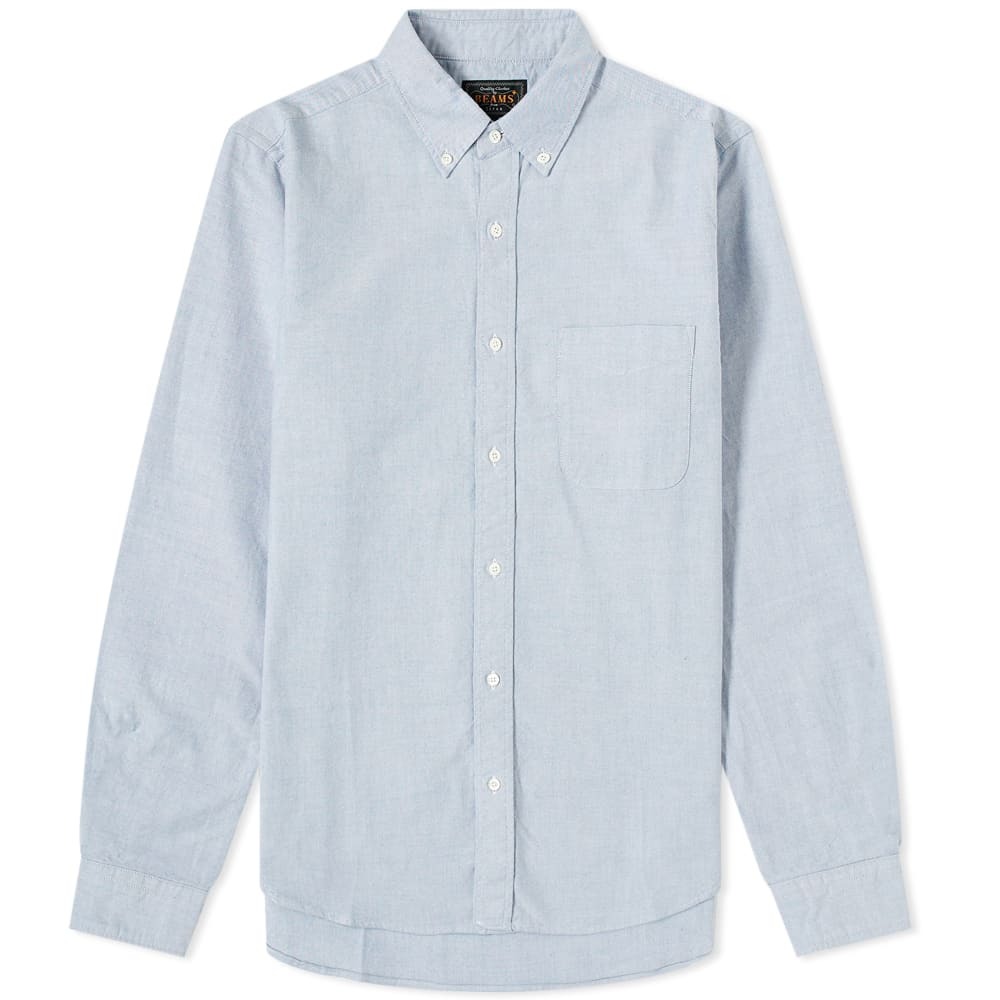 Beams Plus Men's Button Down Oxford Shirt in Blue Beams Plus