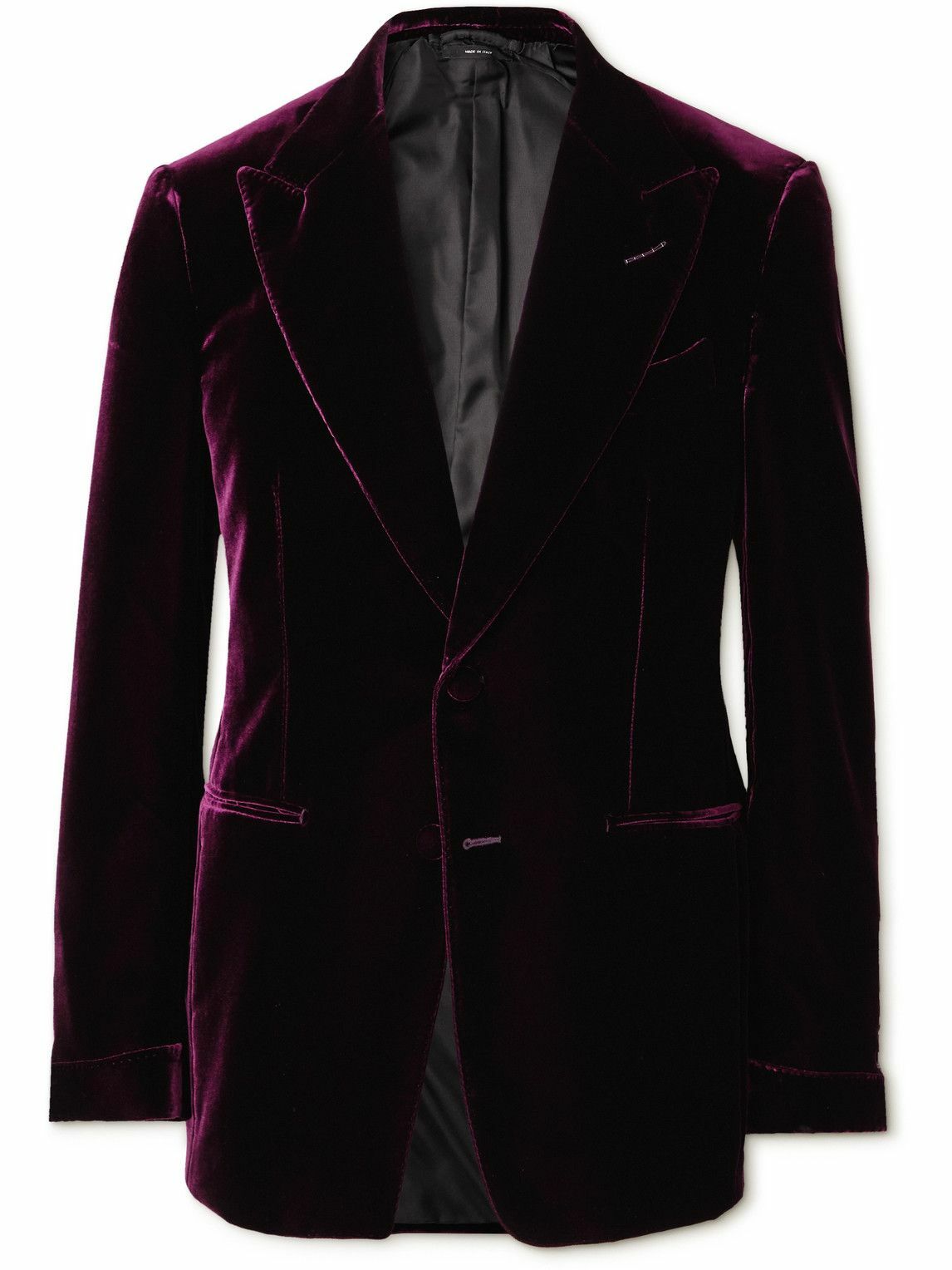 TOM FORD - Shelton Slim-Fit Velvet Tuxedo Jacket - Burgundy TOM FORD